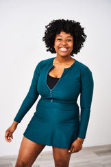 Latched Mama Long Sleeve Swim Zip Nursing Cover Up