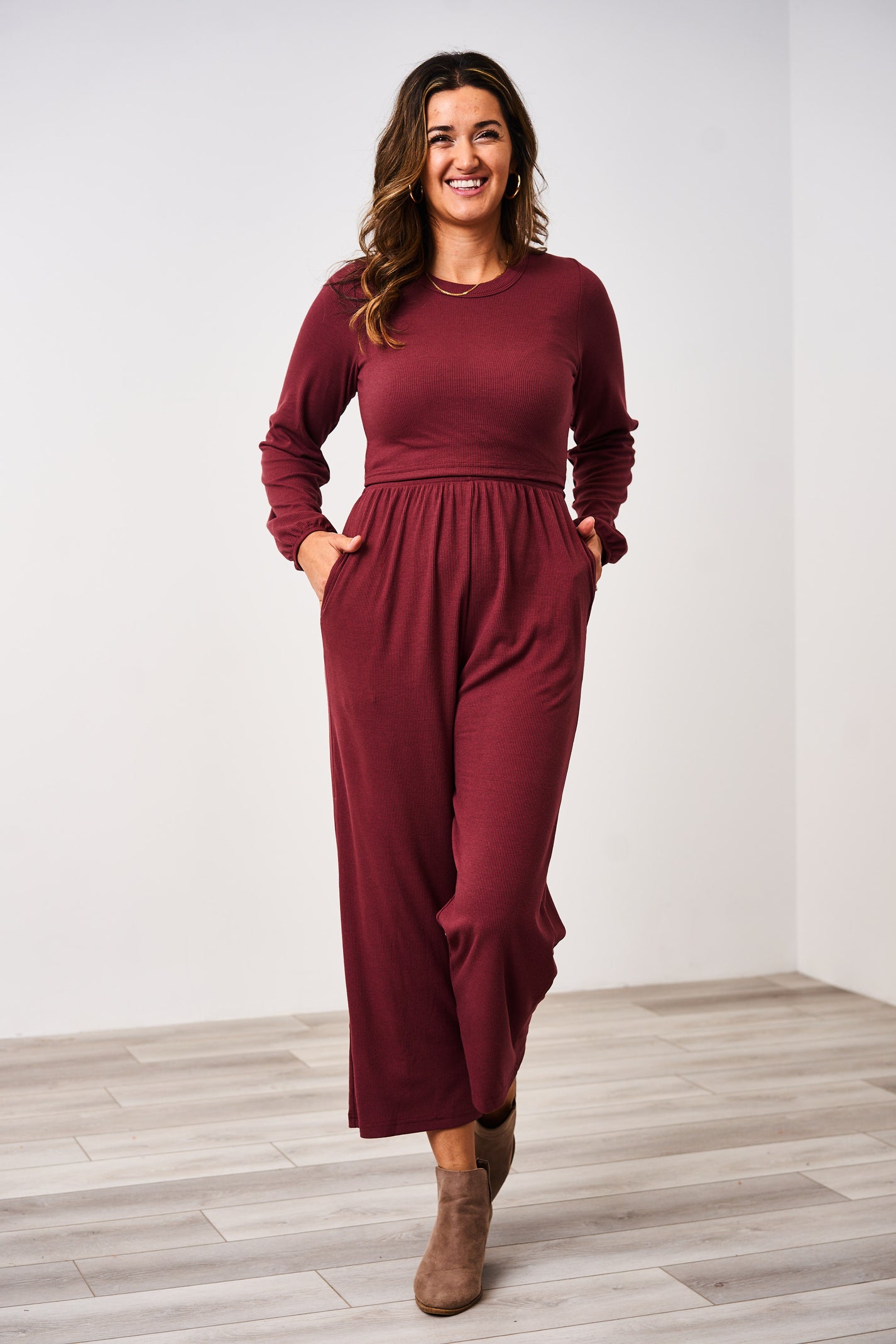 Latched Mama Long Sleeve Ribbed Nursing Jumper - Final Sale